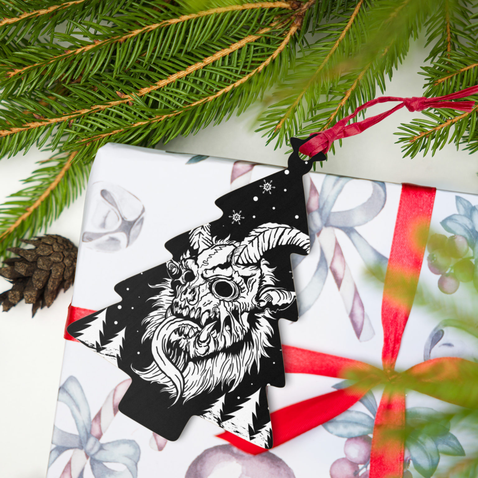 Gruß vom Krampus – Wooden Ornaments - Dark Node - Apparel, Gear and Decor